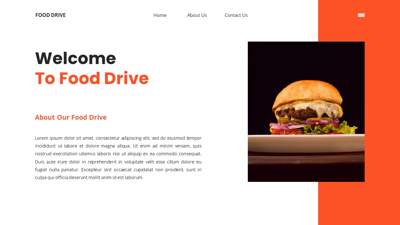 Food Drive - Food Google Slide Templates, Presentation Templates ...