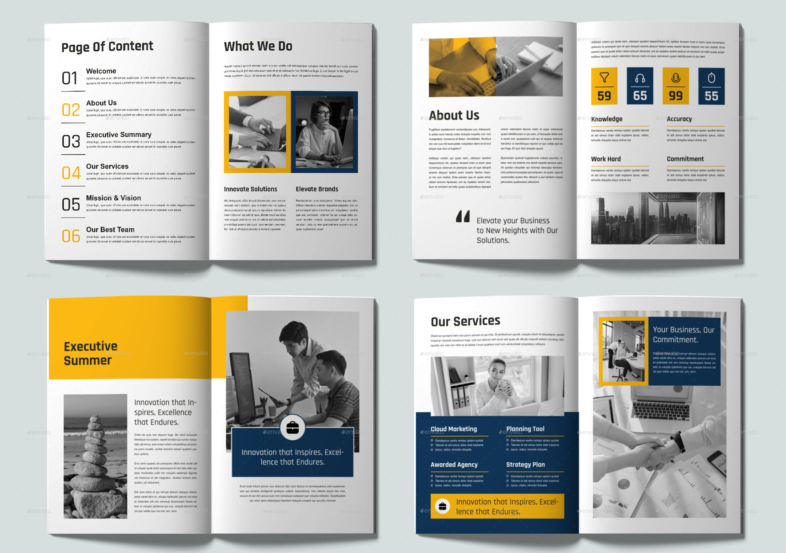 Corporate Business Brochure Template, Print Templates | GraphicRiver