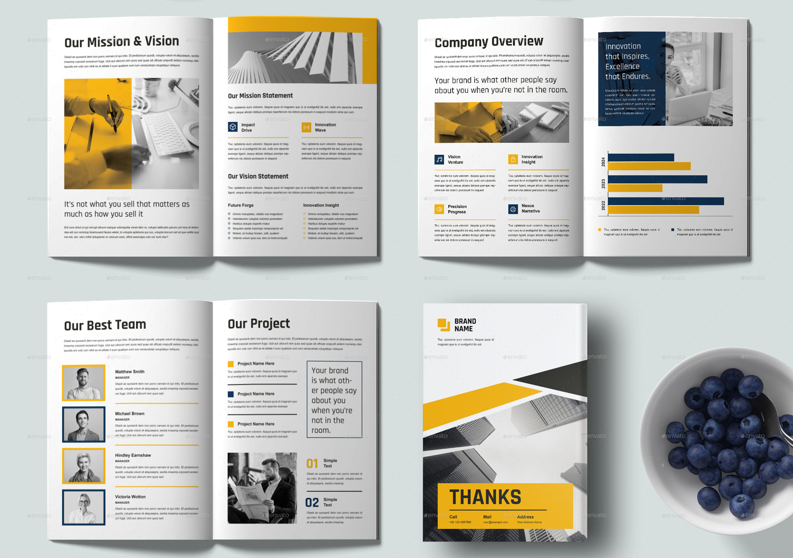Corporate Business Brochure Template, Print Templates | GraphicRiver