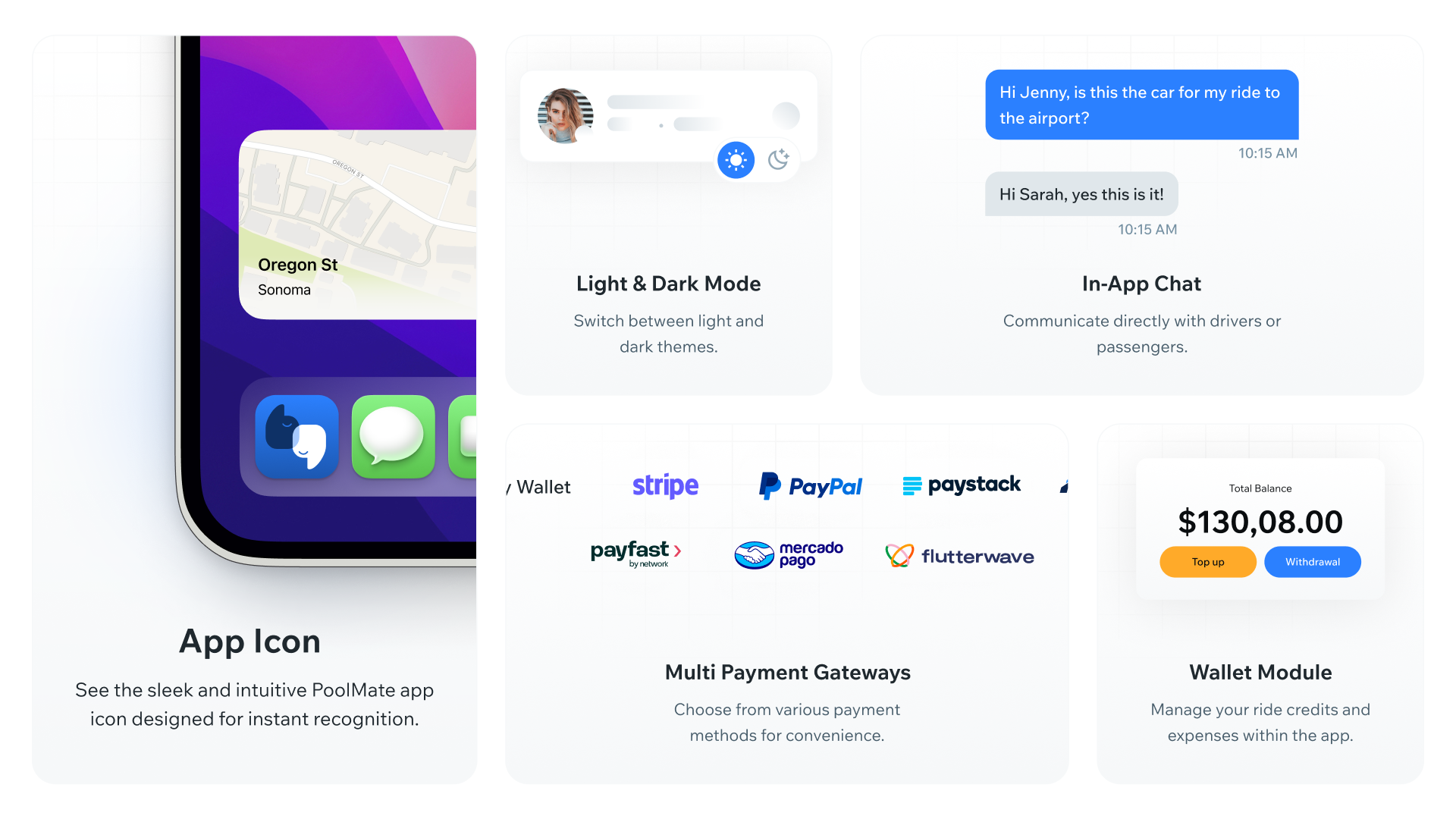 PoolMate | BlaBlaCar Clone | Complete Carpooling Solution in Flutter by siddhiinfosoft