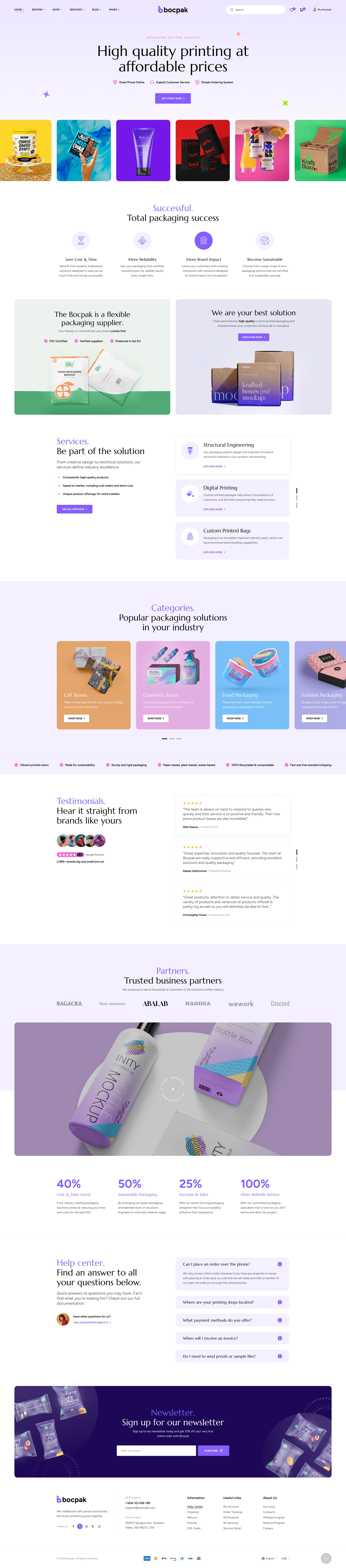 Bocpak - Print Custom Packaging and Pouches WordPress Theme by themelexus