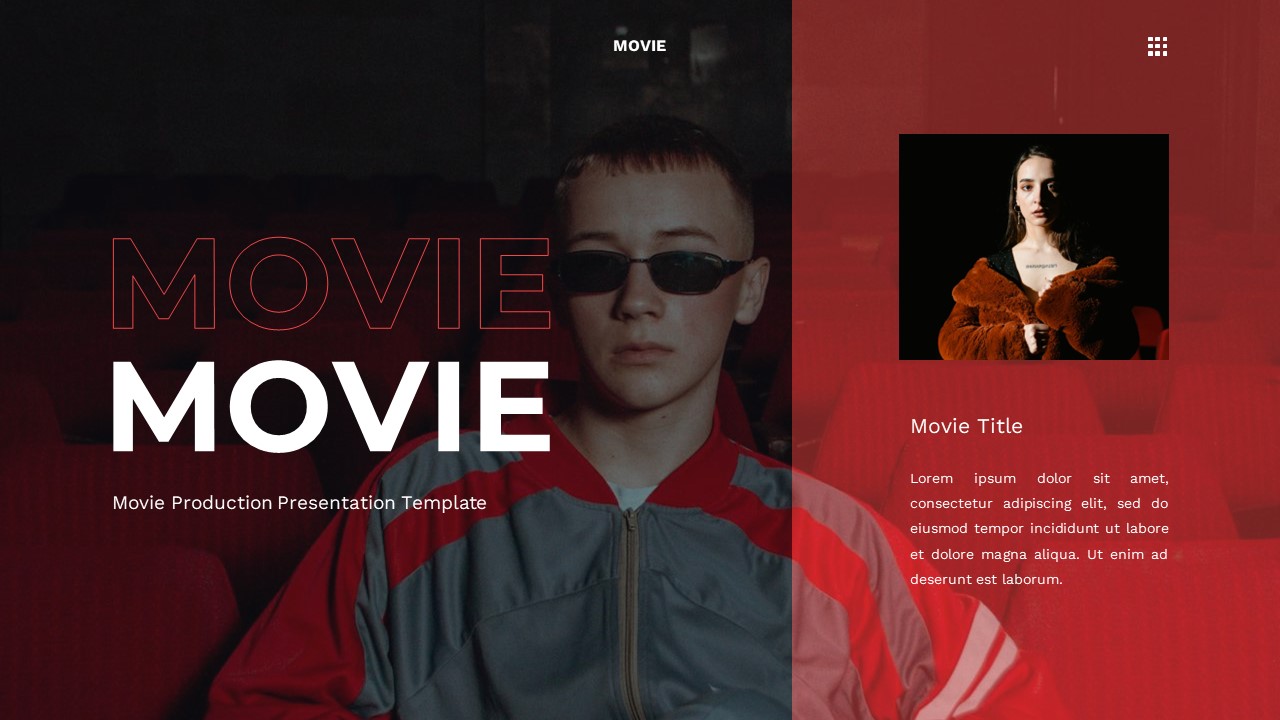 Movie - Movie Production Google Slide Templates, Presentation Templates