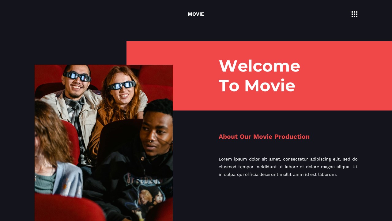 Movie - Movie Production Google Slide Templates, Presentation Templates