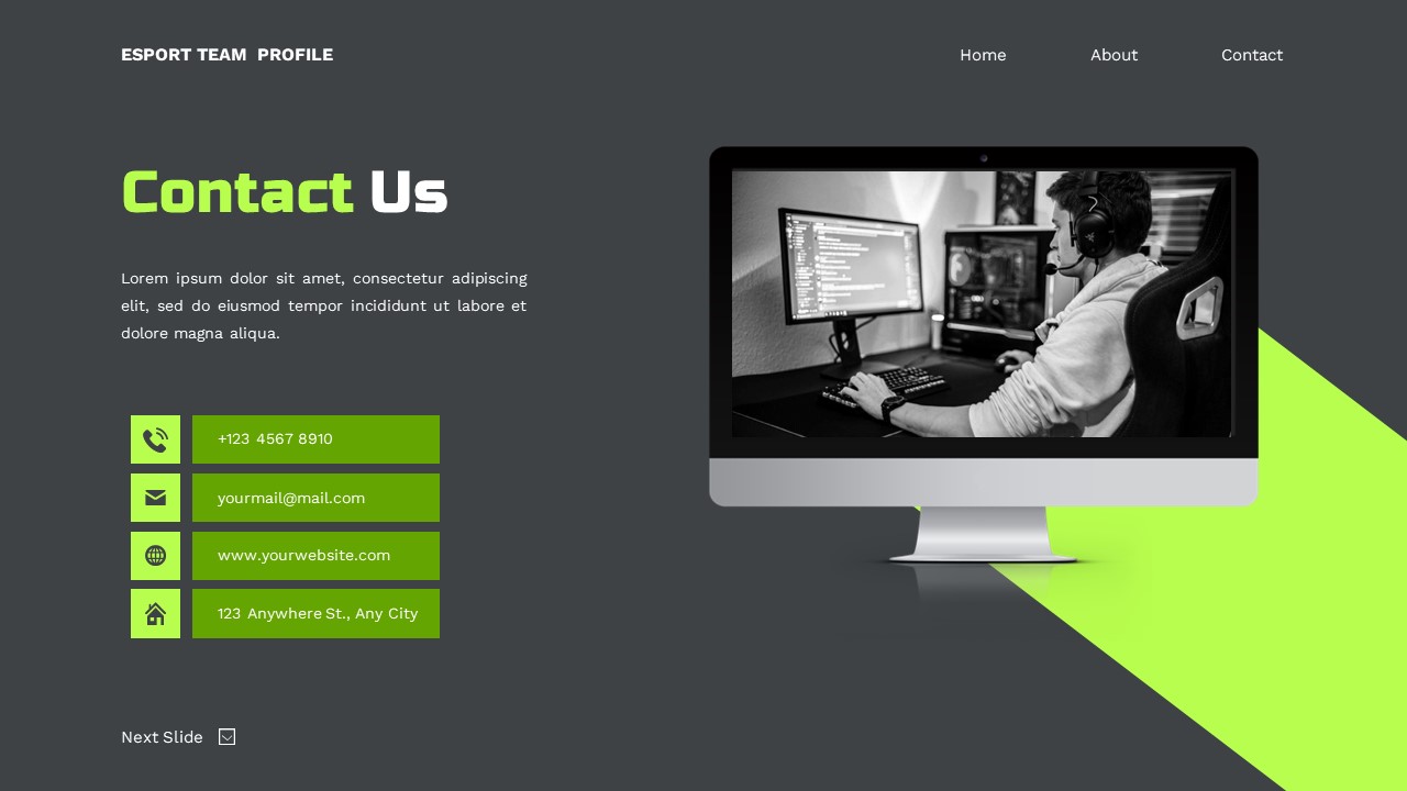 Espor Team Profile - Game Powerpoint Templates, Presentation Templates