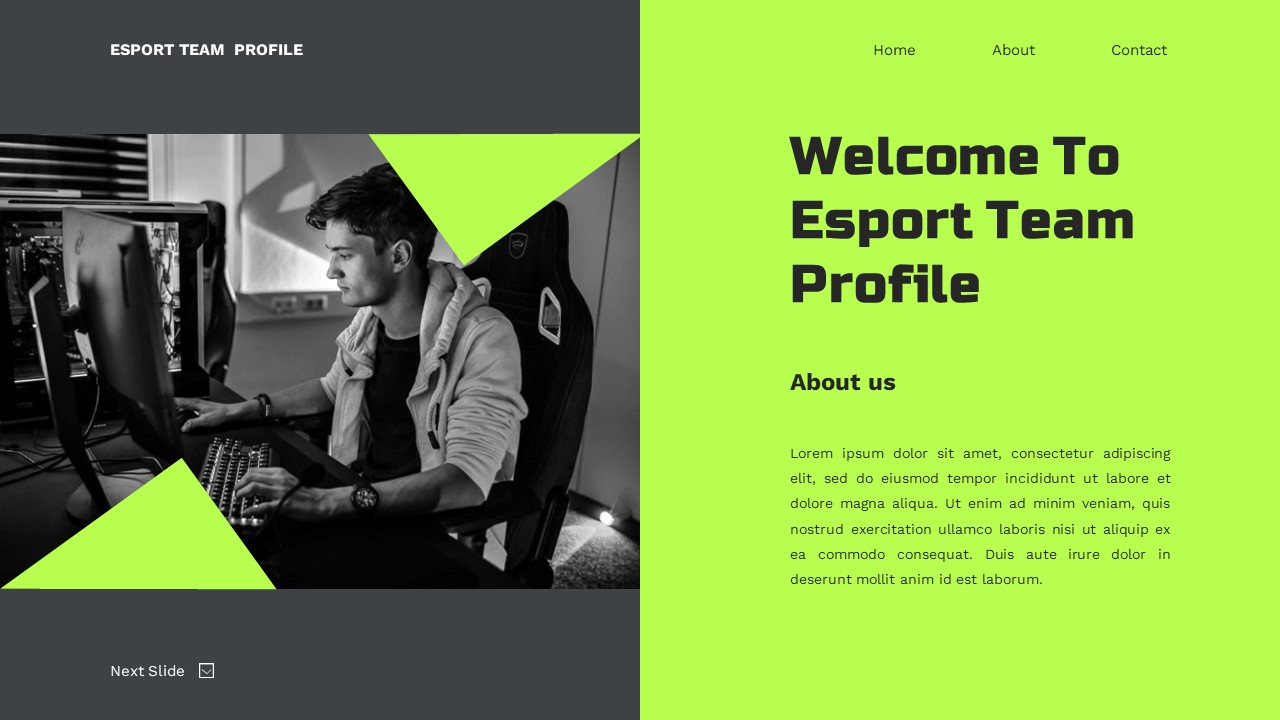 Espor Team Profile - Game Powerpoint Templates, Presentation Templates