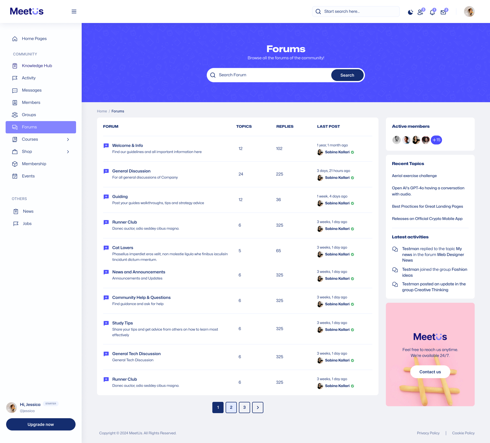 MeetUs - Social Network & Community Figma Template by jwsthemes | ThemeForest
