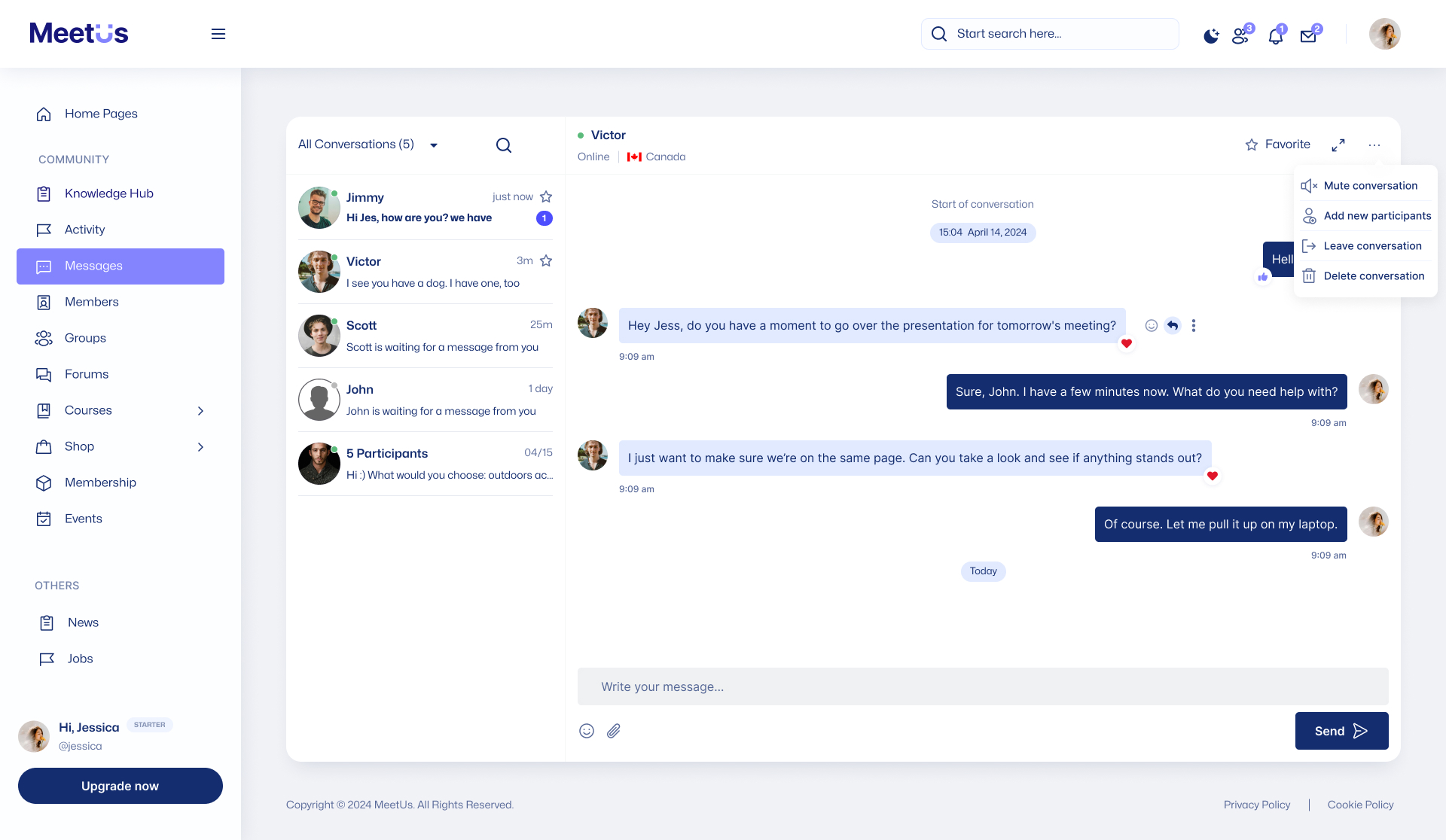 MeetUs - Social Network & Community Figma Template by jwsthemes ...