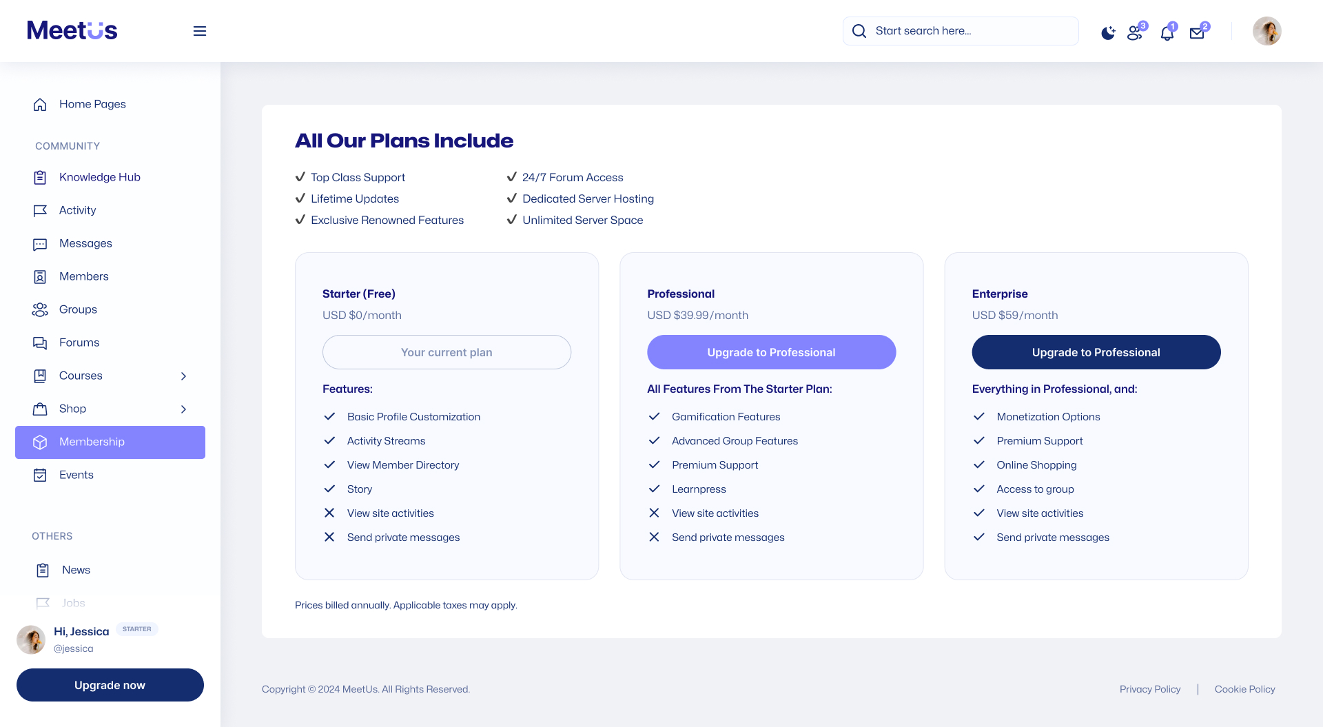 MeetUs - Social Network & Community Figma Template by jwsthemes | ThemeForest