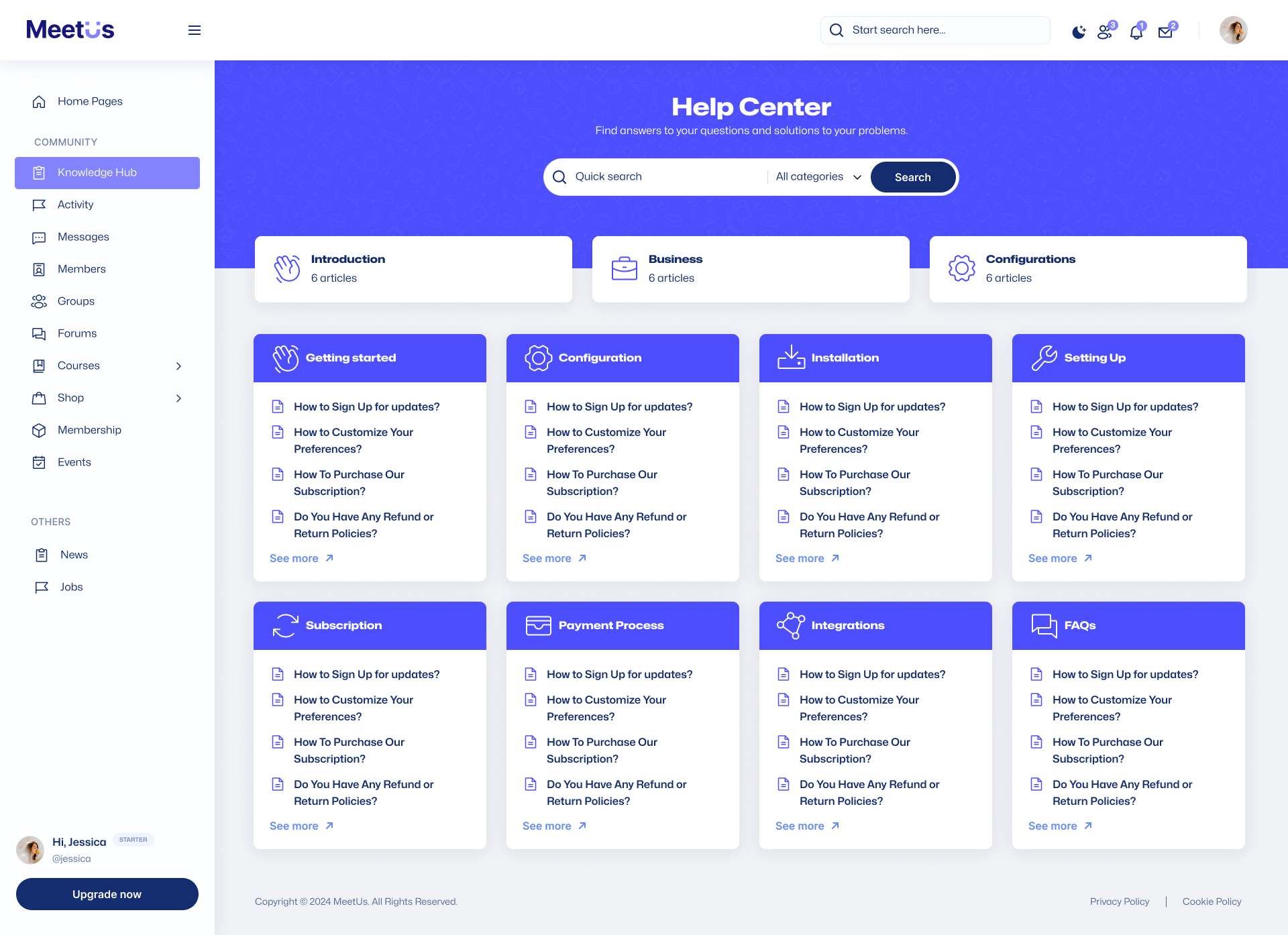MeetUs - Social Network & Community Figma Template by jwsthemes ...