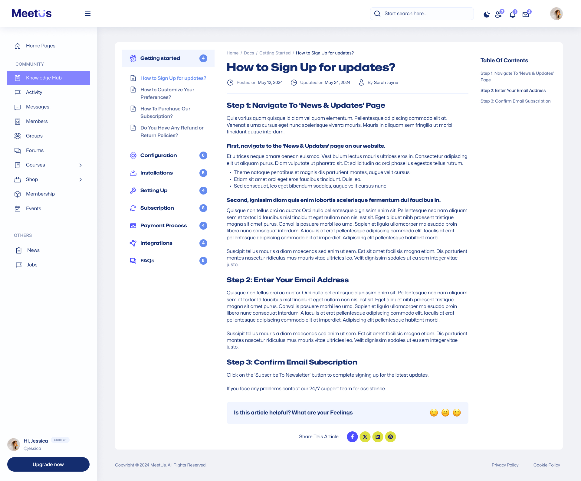 MeetUs - Social Network & Community Figma Template by jwsthemes | ThemeForest