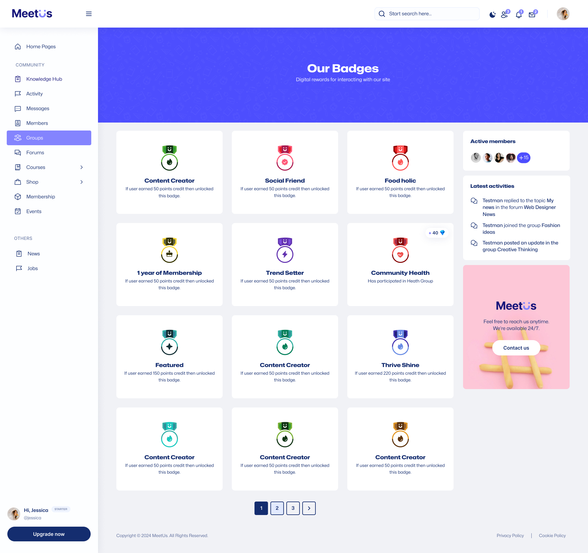 MeetUs - Social Network & Community Figma Template by jwsthemes ...