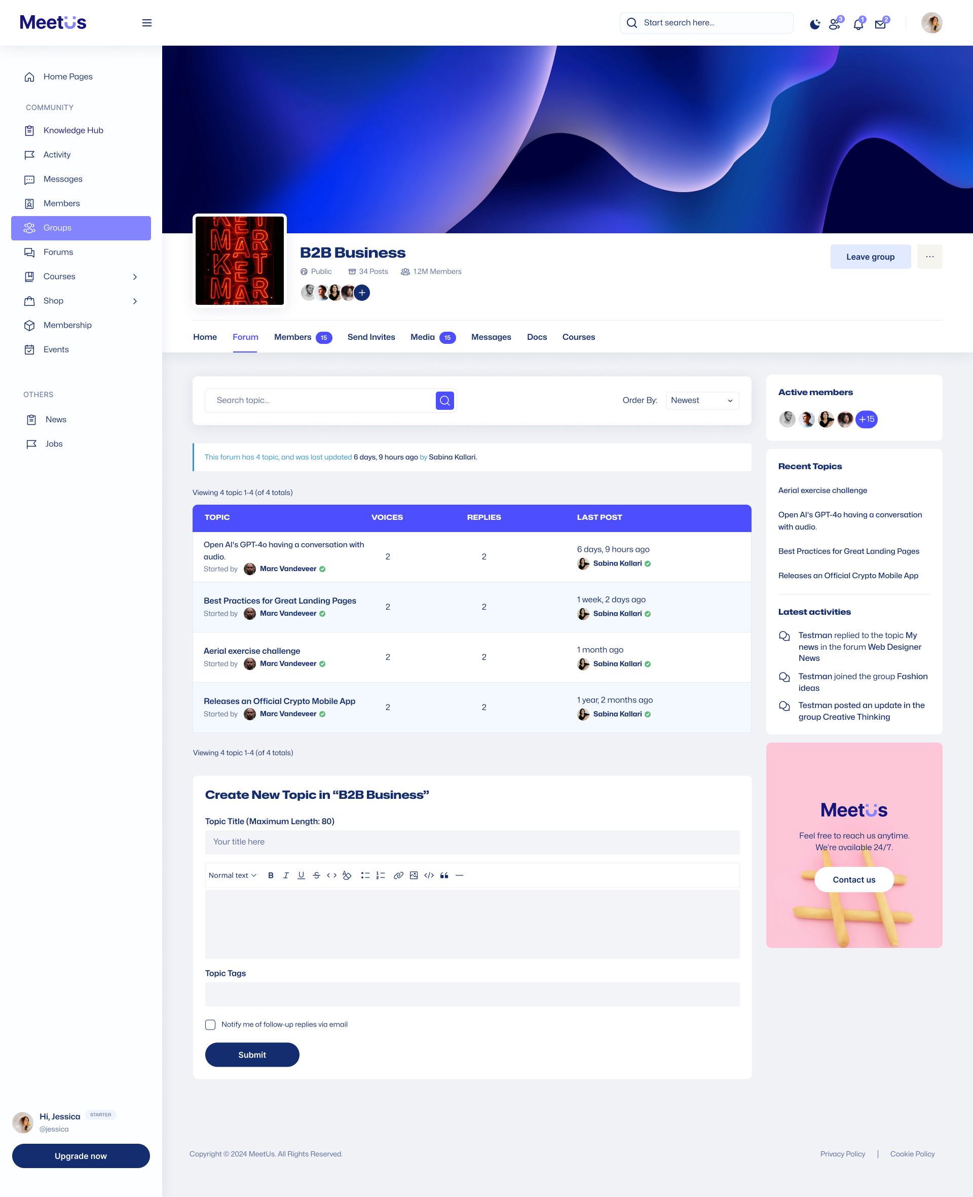 MeetUs - Social Network & Community Figma Template by jwsthemes ...