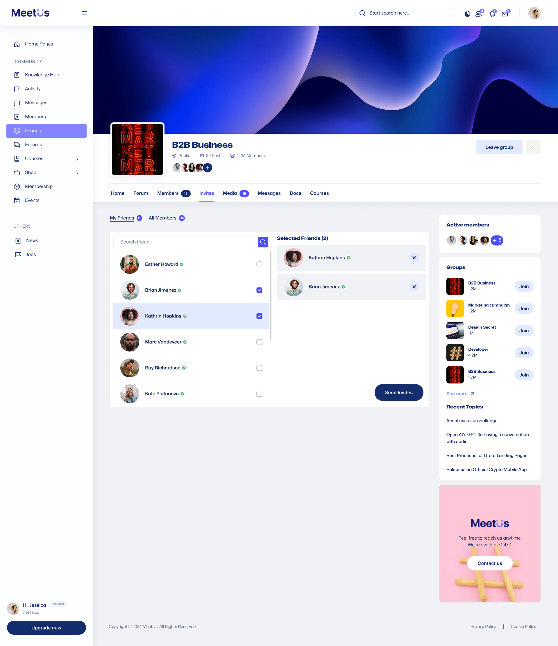 MeetUs - Social Network & Community Figma Template by jwsthemes | ThemeForest