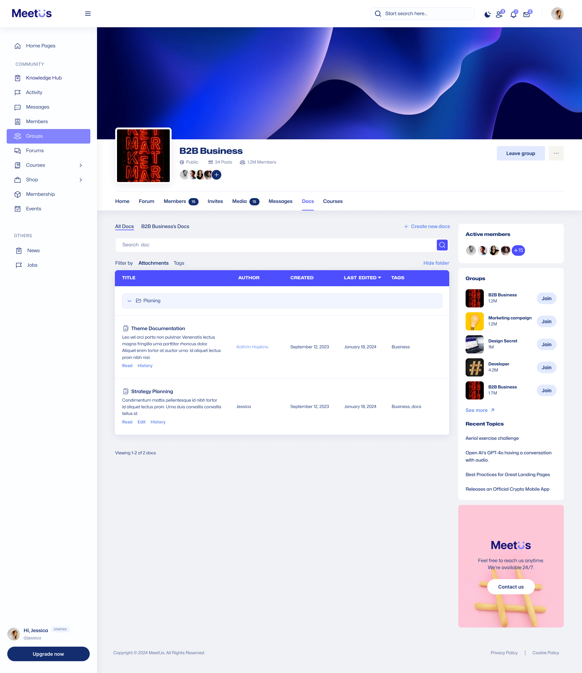 MeetUs - Social Network & Community Figma Template by jwsthemes ...