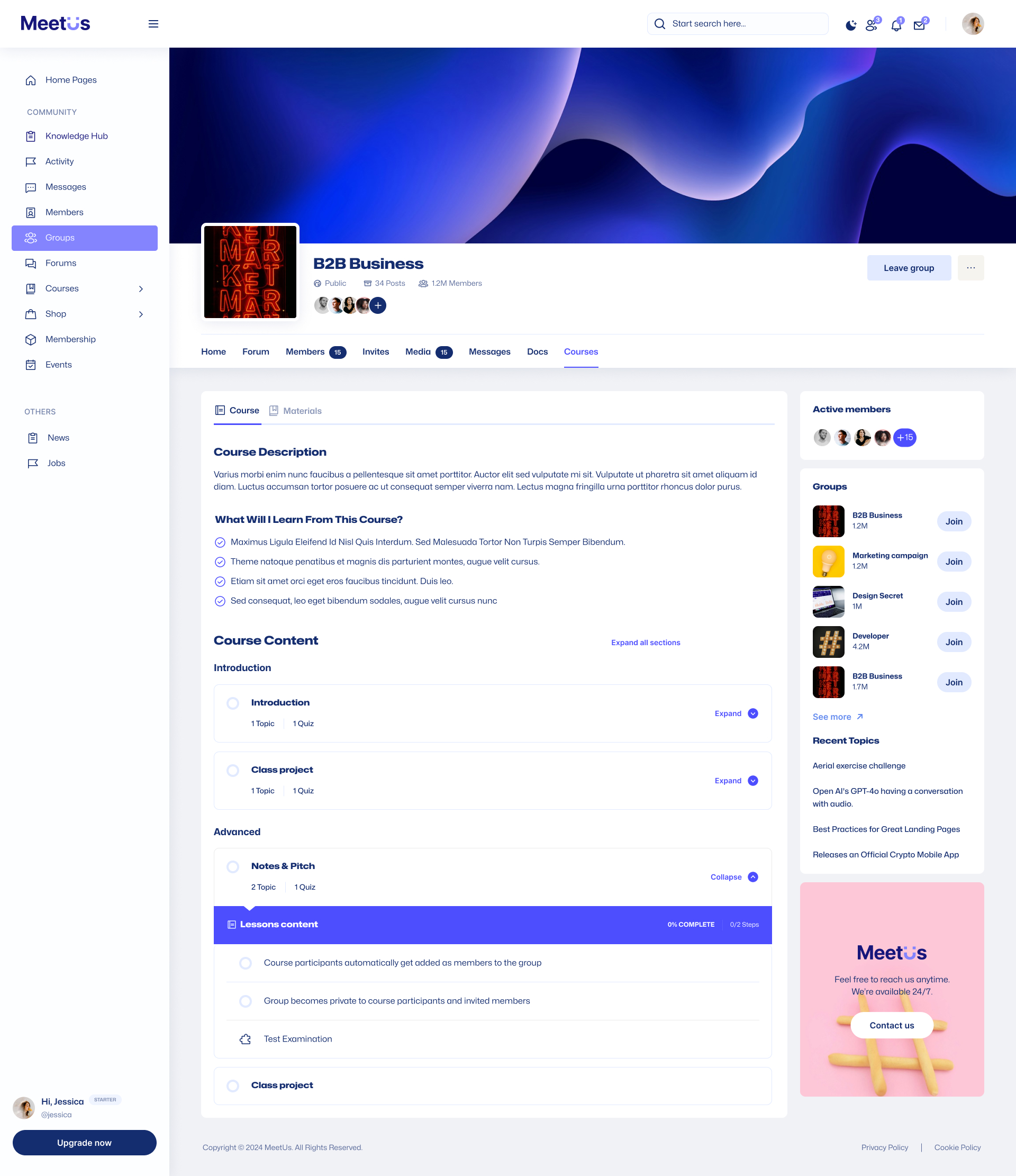 MeetUs - Social Network & Community Figma Template by jwsthemes ...
