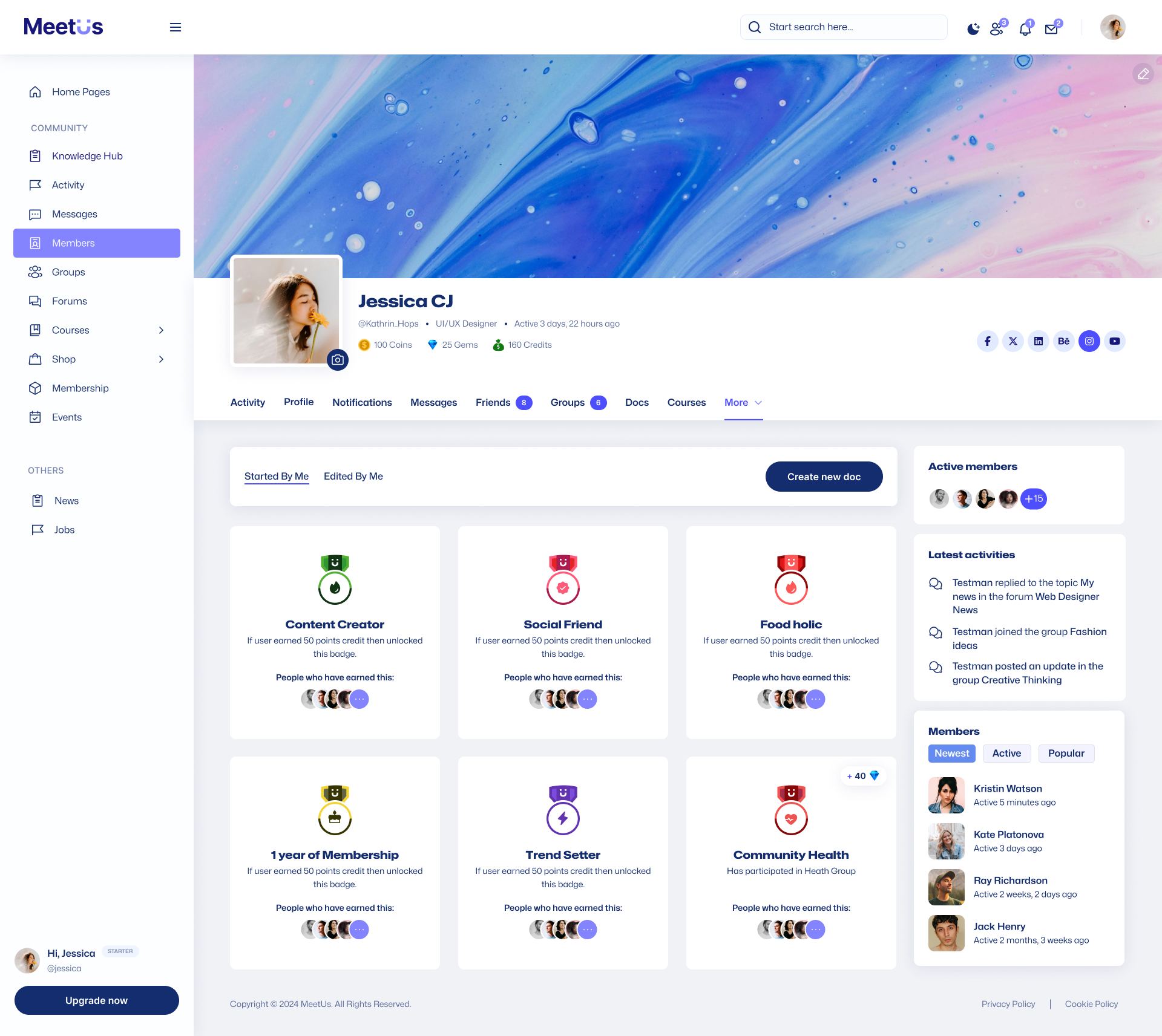 MeetUs - Social Network & Community Figma Template by jwsthemes ...