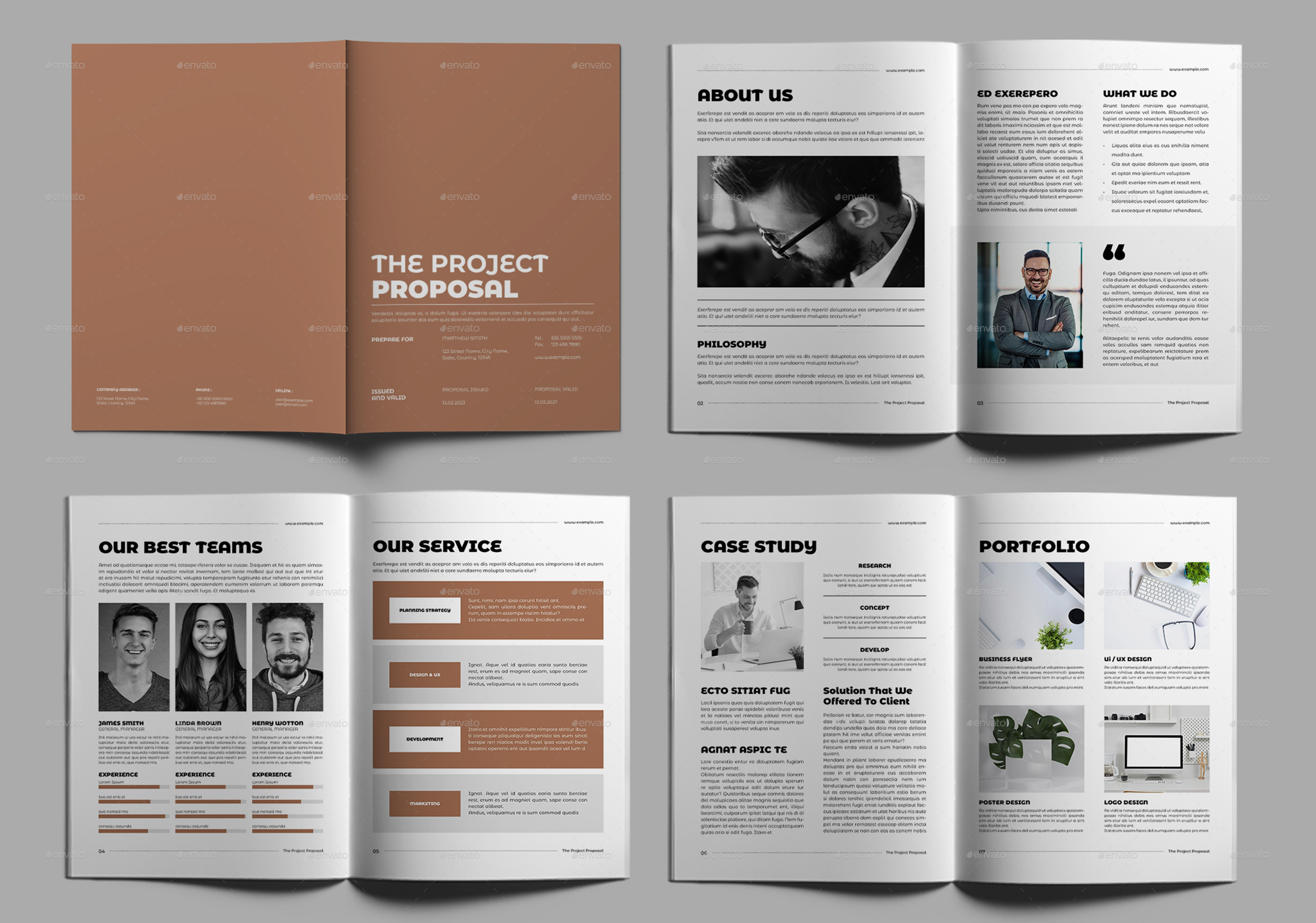 Simple Minimal Project Proposal, Print Templates | GraphicRiver