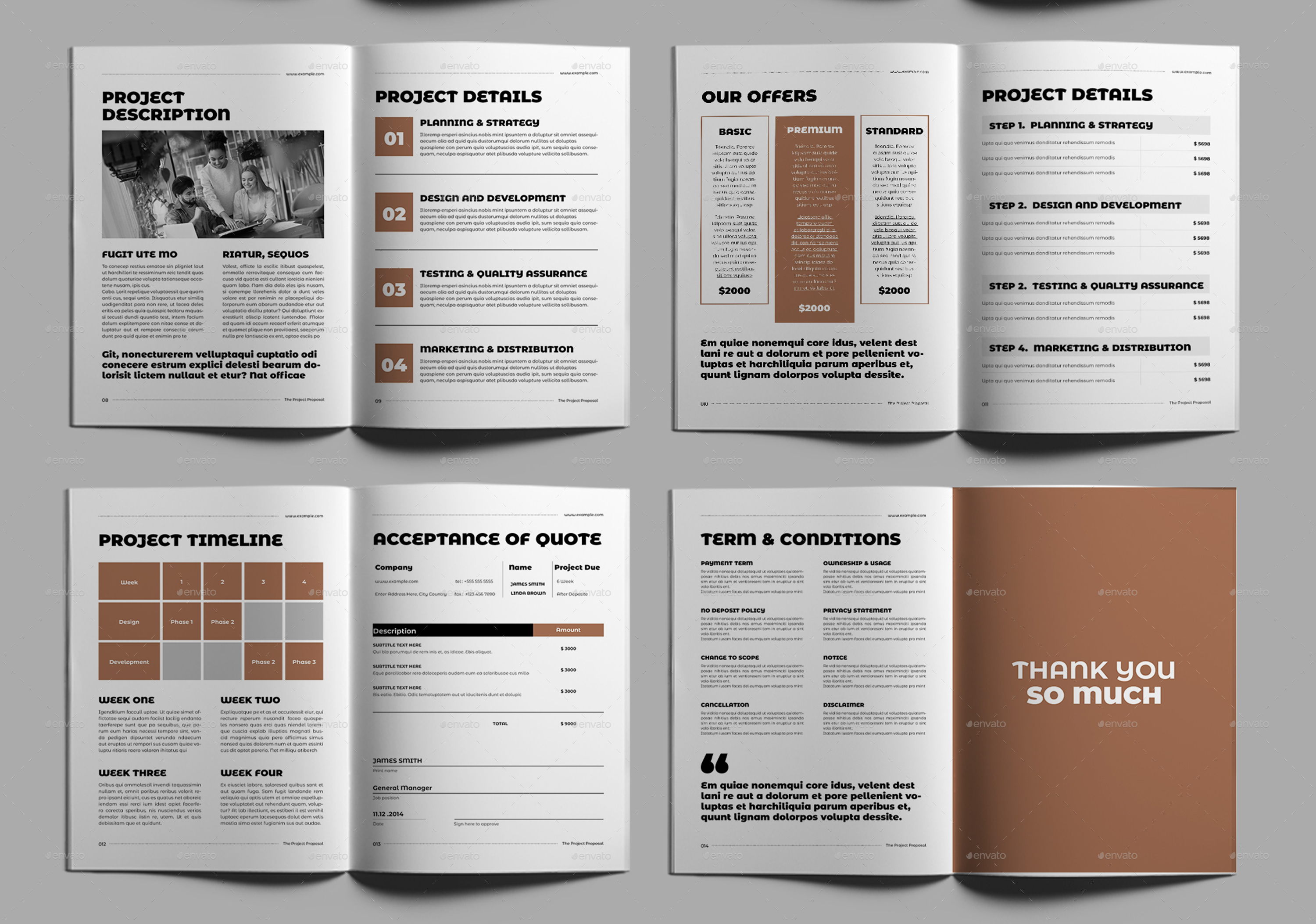 Simple Minimal Project Proposal, Print Templates | GraphicRiver