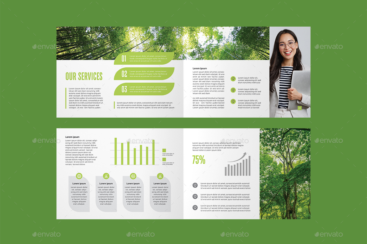 Landscape Company Profile, Print Templates | GraphicRiver