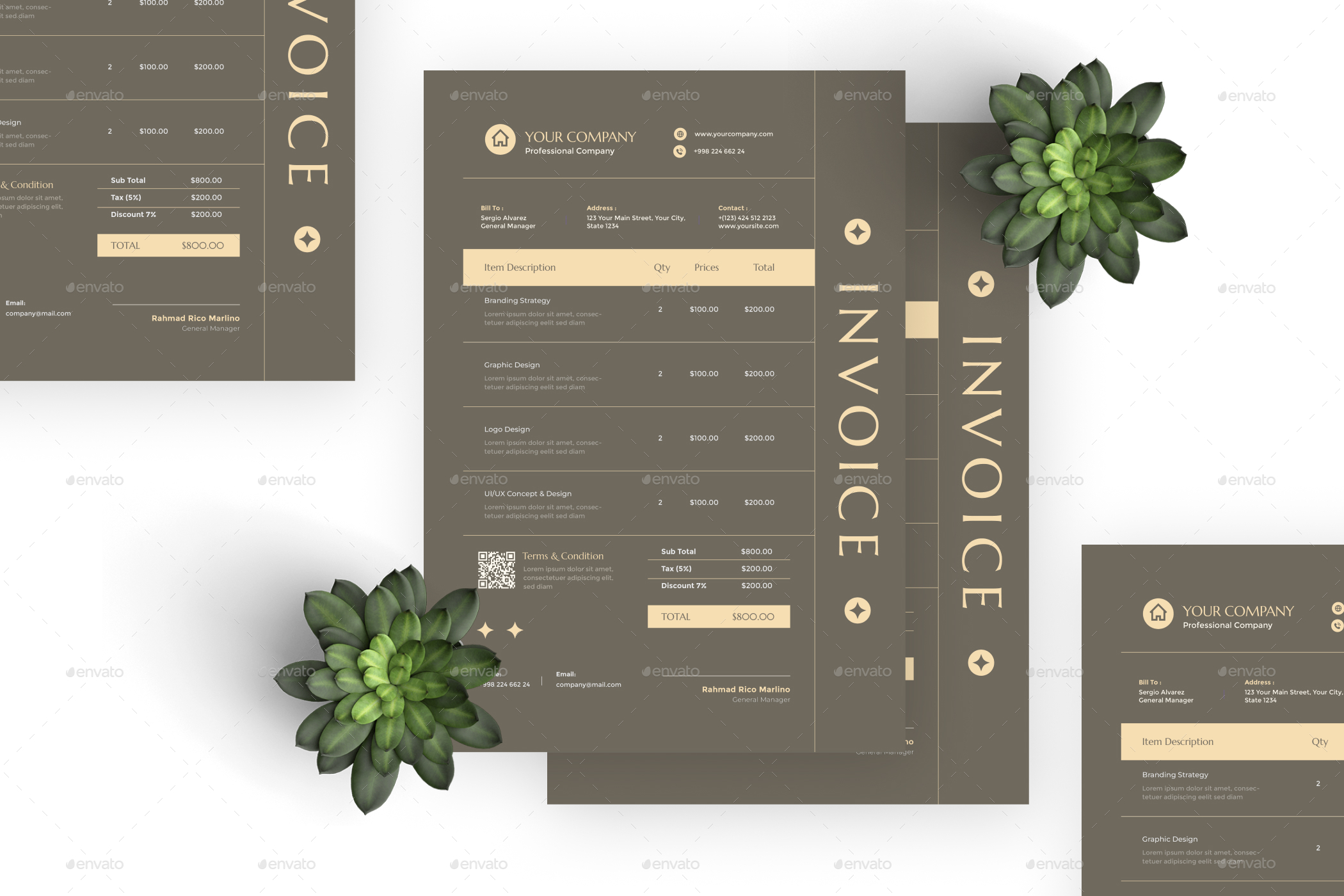 Deep Green - Invoice, Print Templates | GraphicRiver