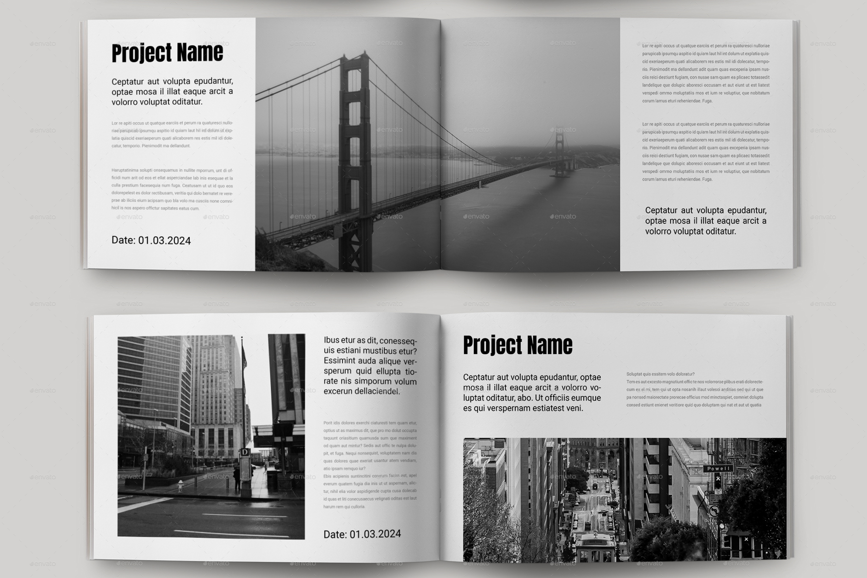 Architecture Portfolio Layout, Print Templates | GraphicRiver
