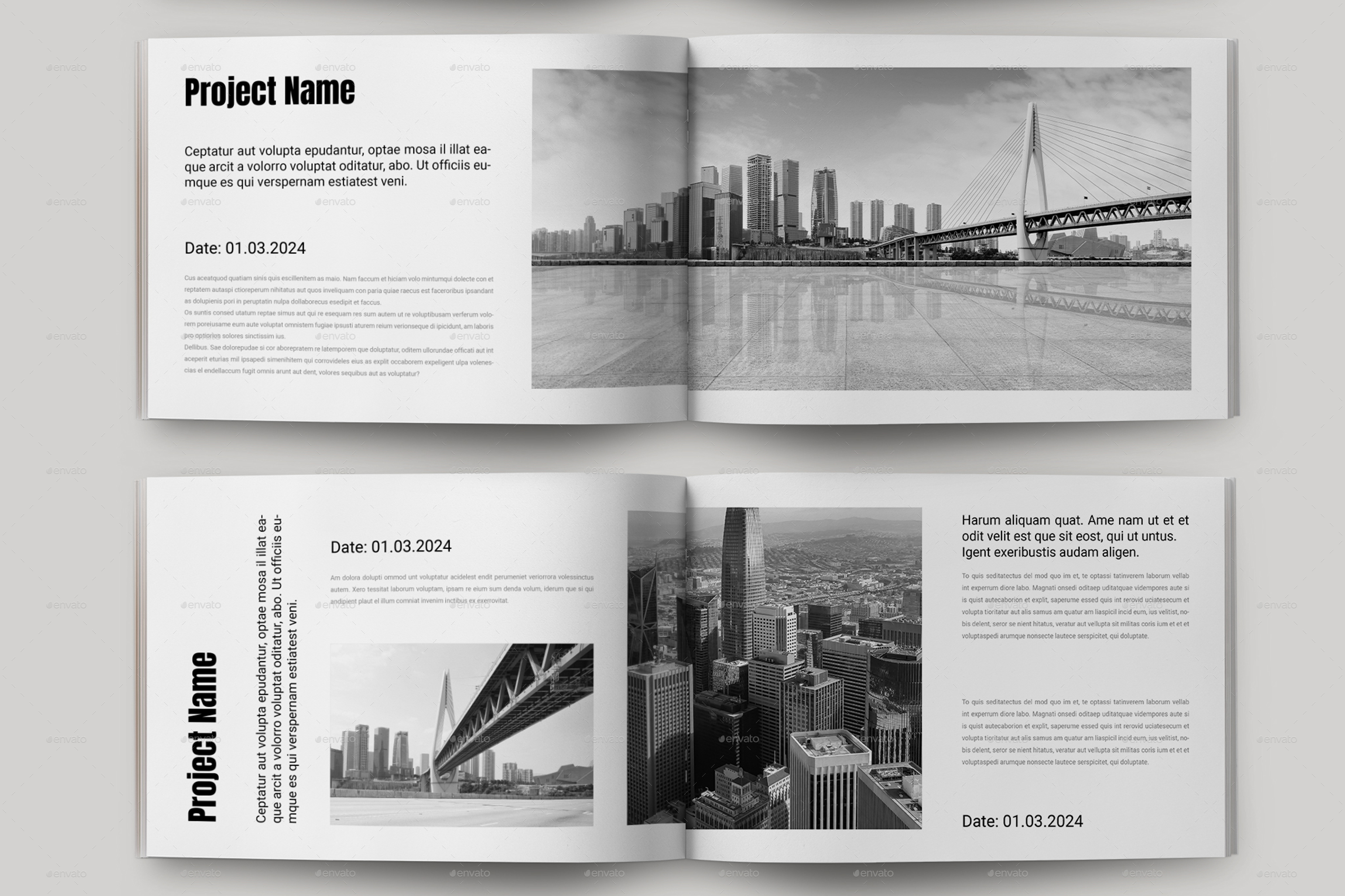 Architecture Portfolio Layout, Print Templates | GraphicRiver