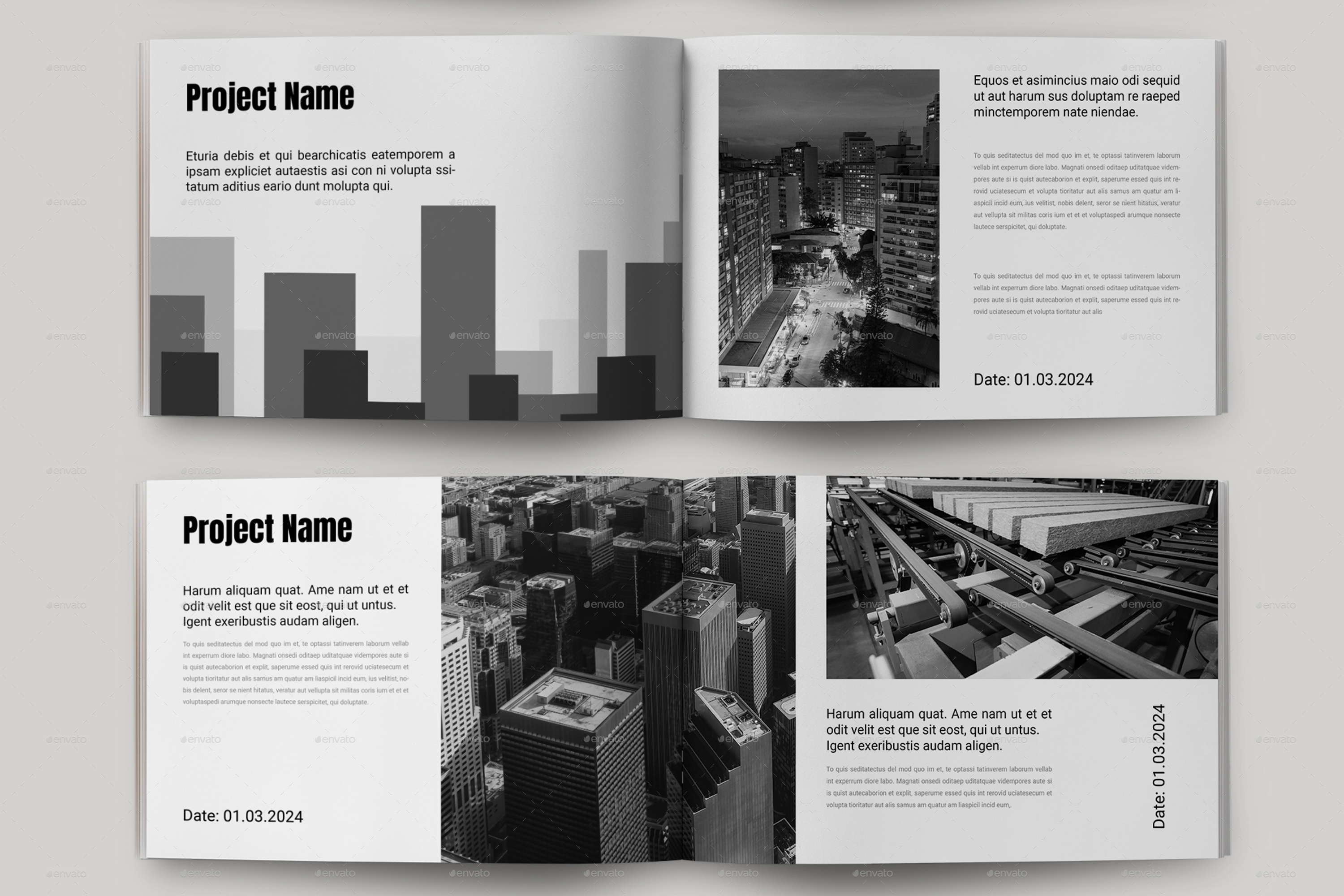 Architecture Portfolio Layout, Print Templates | GraphicRiver