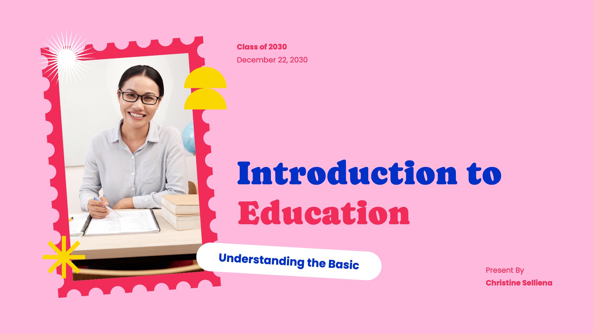 Pink Education Google Slide Presentation, Presentation Templates ...