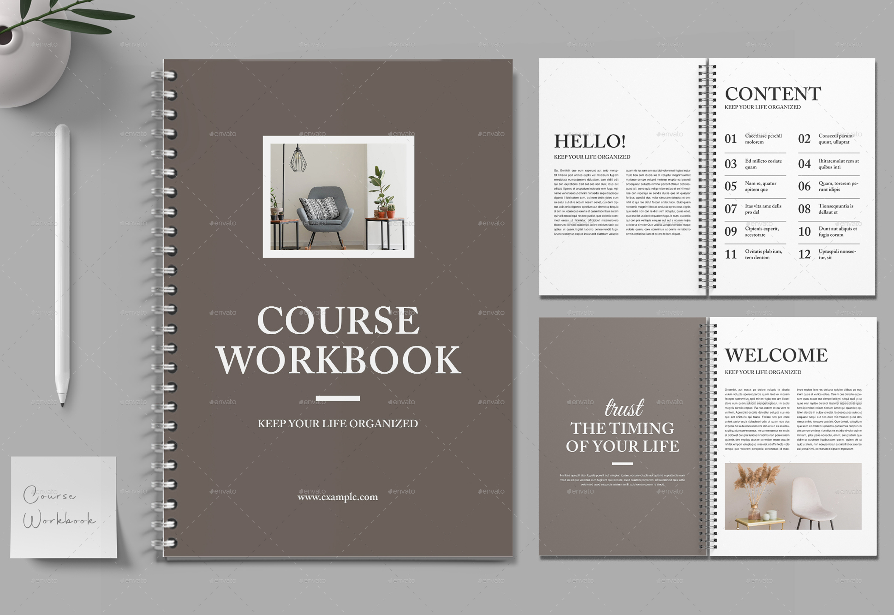 Course Workbook Template, Print Templates | GraphicRiver