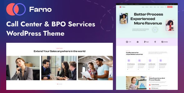 Farno - Call Center & BPO Services Elementor WordPress Theme by HiBootstrap