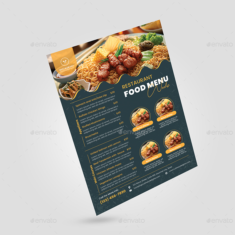 Restaurant Food Menu, Print Templates | GraphicRiver