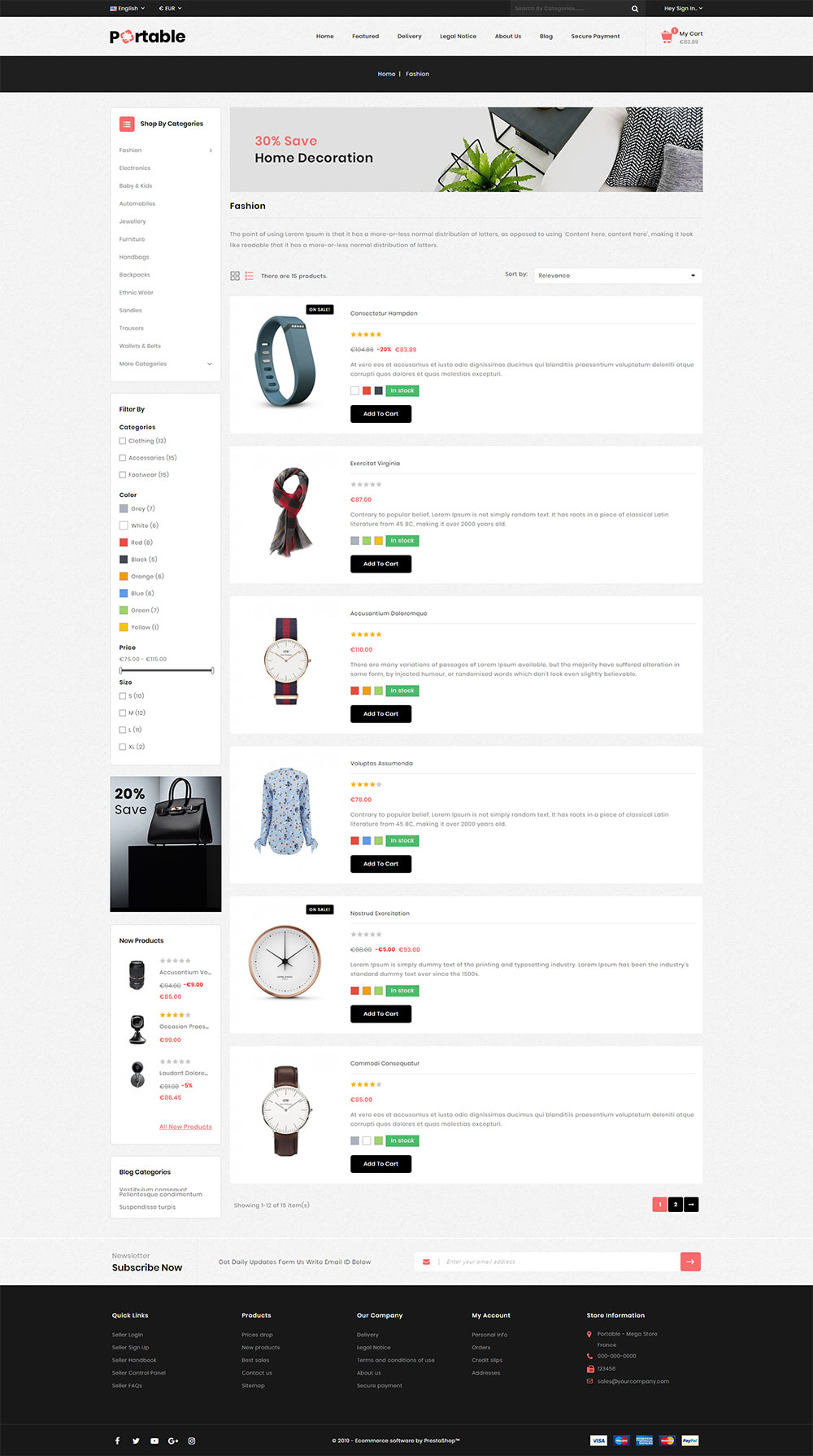 Portable - MegaStore Prestashop 1.7 & 8.x Responsive Theme by codezeel