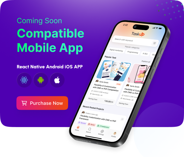 Taskup - Laravel Freelance Marketplace & Service Finder by AmentoTech