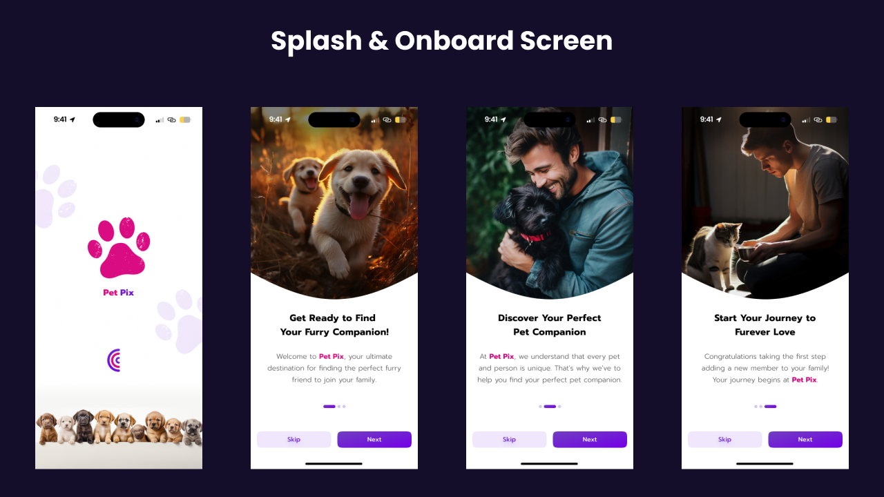 Pet-Pix Pet Adoption React Native Expo App | Free Figma | iOS | Android ...