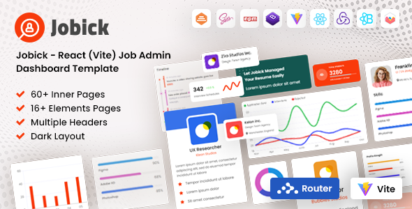 Jobick React Vite Job Admin Dashboard Template By Dexignlabs
