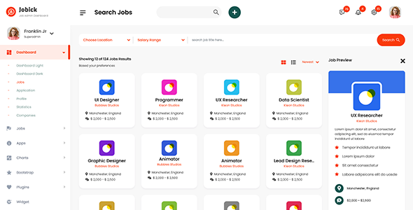 Jobick React Vite Job Admin Dashboard Template By Dexignlabs Themeforest
