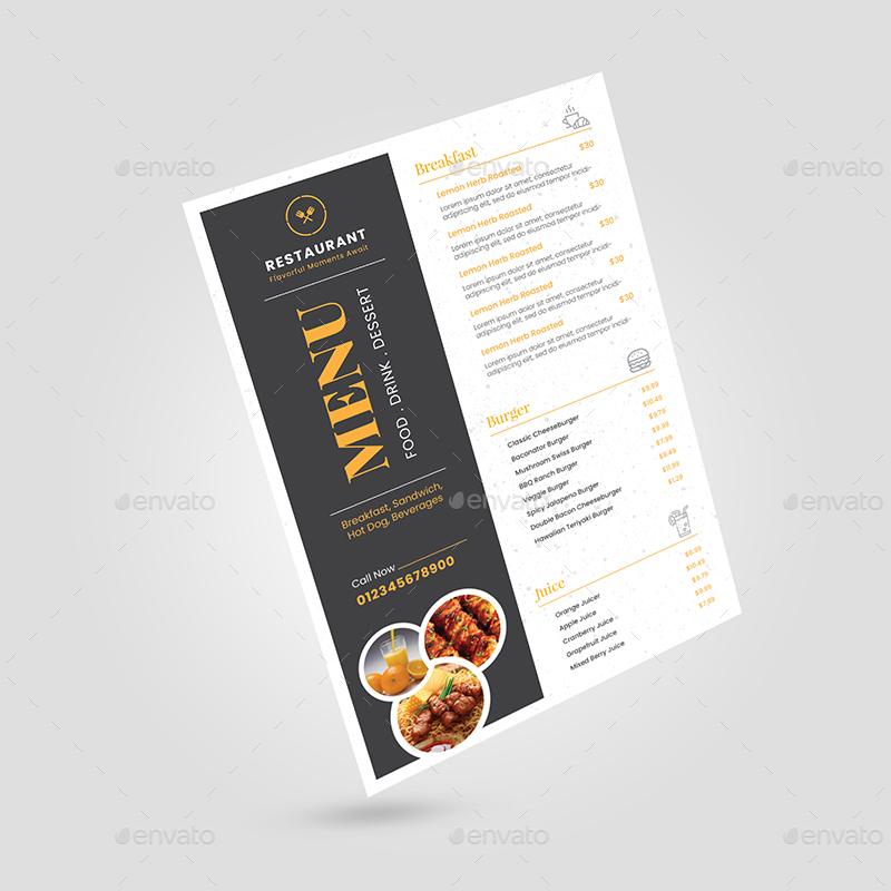Restaurant Menu, Print Templates | GraphicRiver