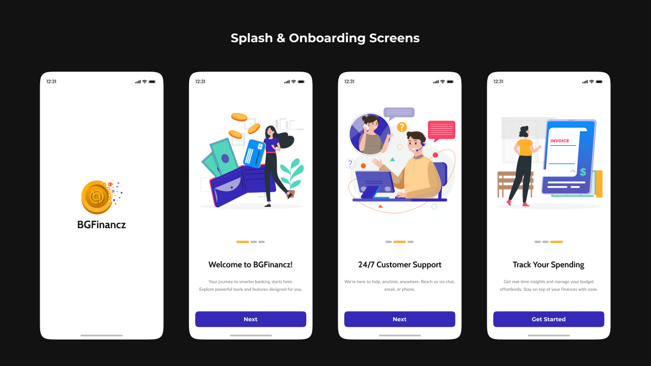 BG Finance - Banking React Native Expo App | Free Figma | iOS | Android ...