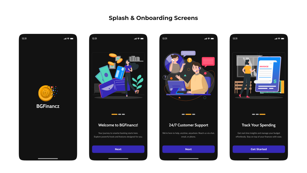 BG Finance - Banking React Native Expo App | Free Figma | iOS | Android ...