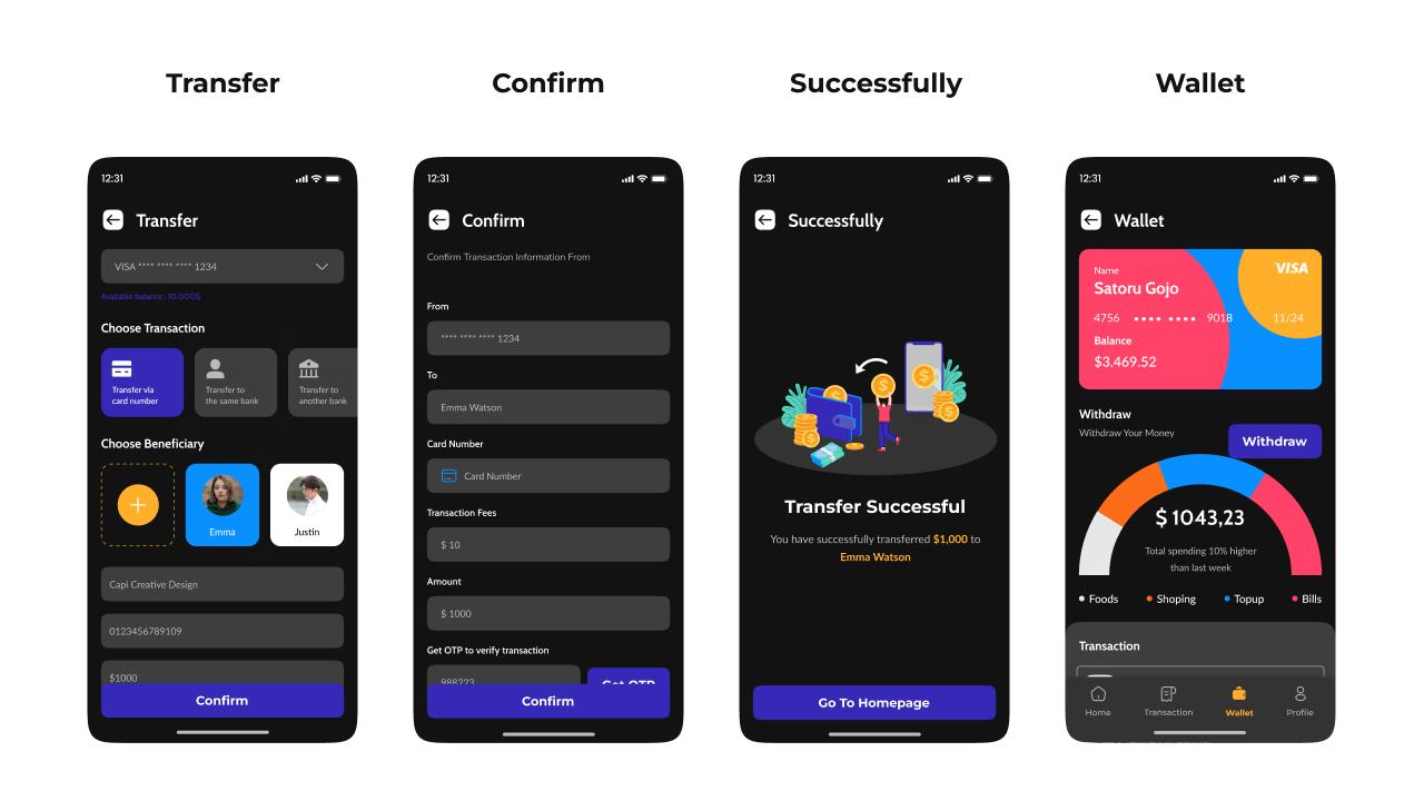 BG Finance - Banking React Native Expo App | Free Figma | iOS | Android ...