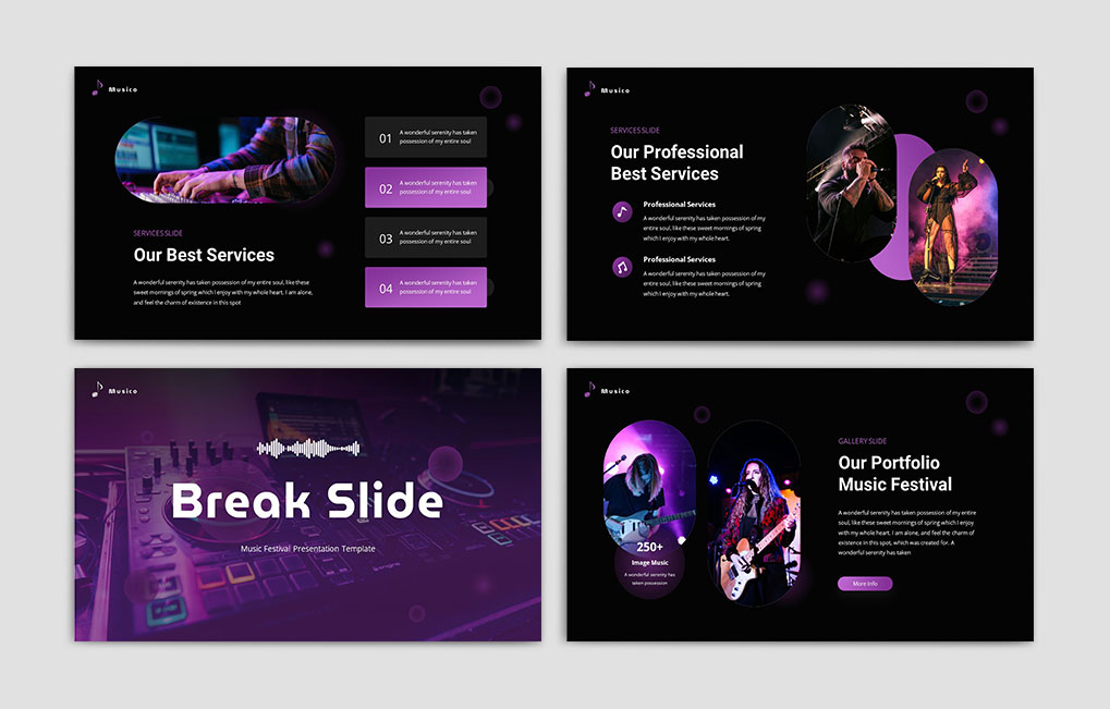 Musico - Music Festival Keynote Template, Presentation Templates ...