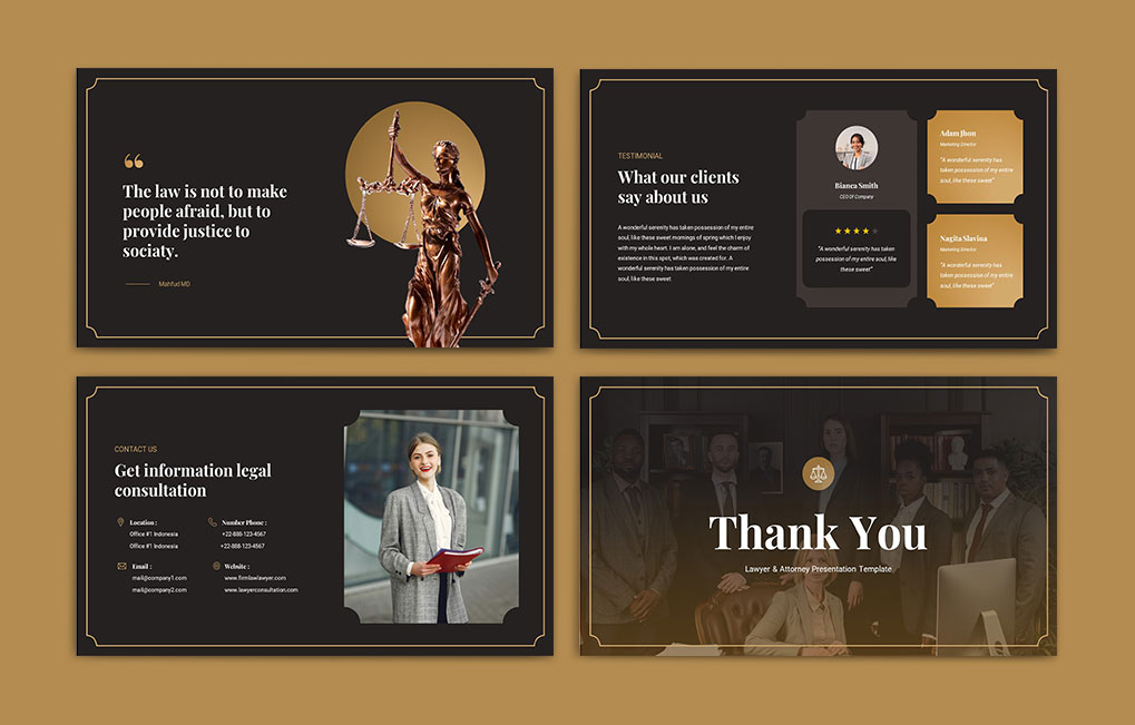 Firmlaw - Lawyer & Attorney PowerPoint Template, Presentation Templates