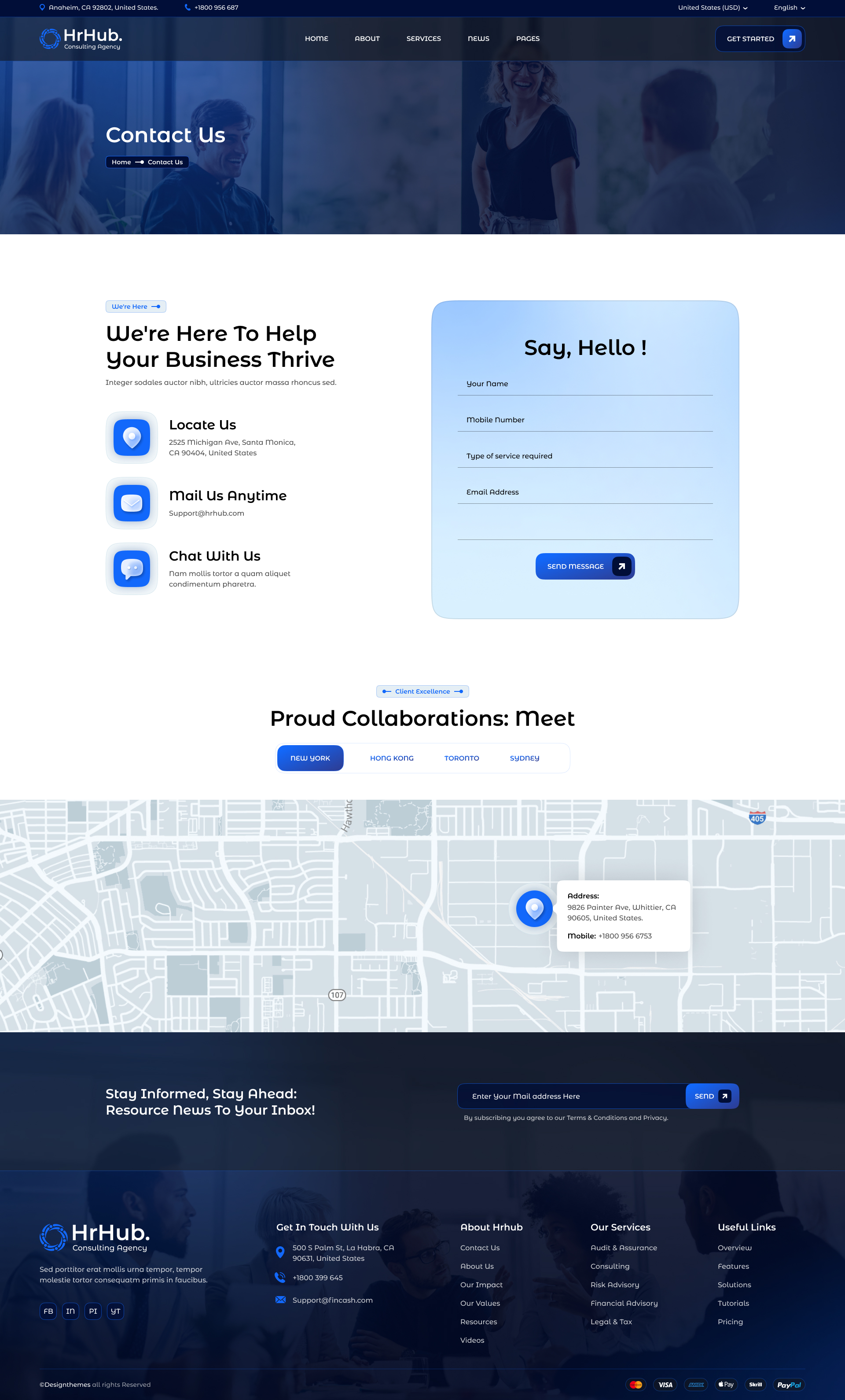 HR Hub - Human Resources Agency Website UI Figma Template by venusweb