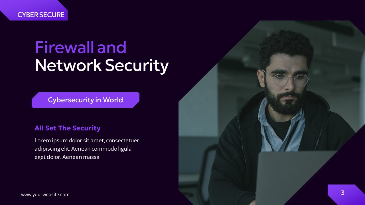 Cyber Secure Tech Google Slide Template, Presentation Templates ...