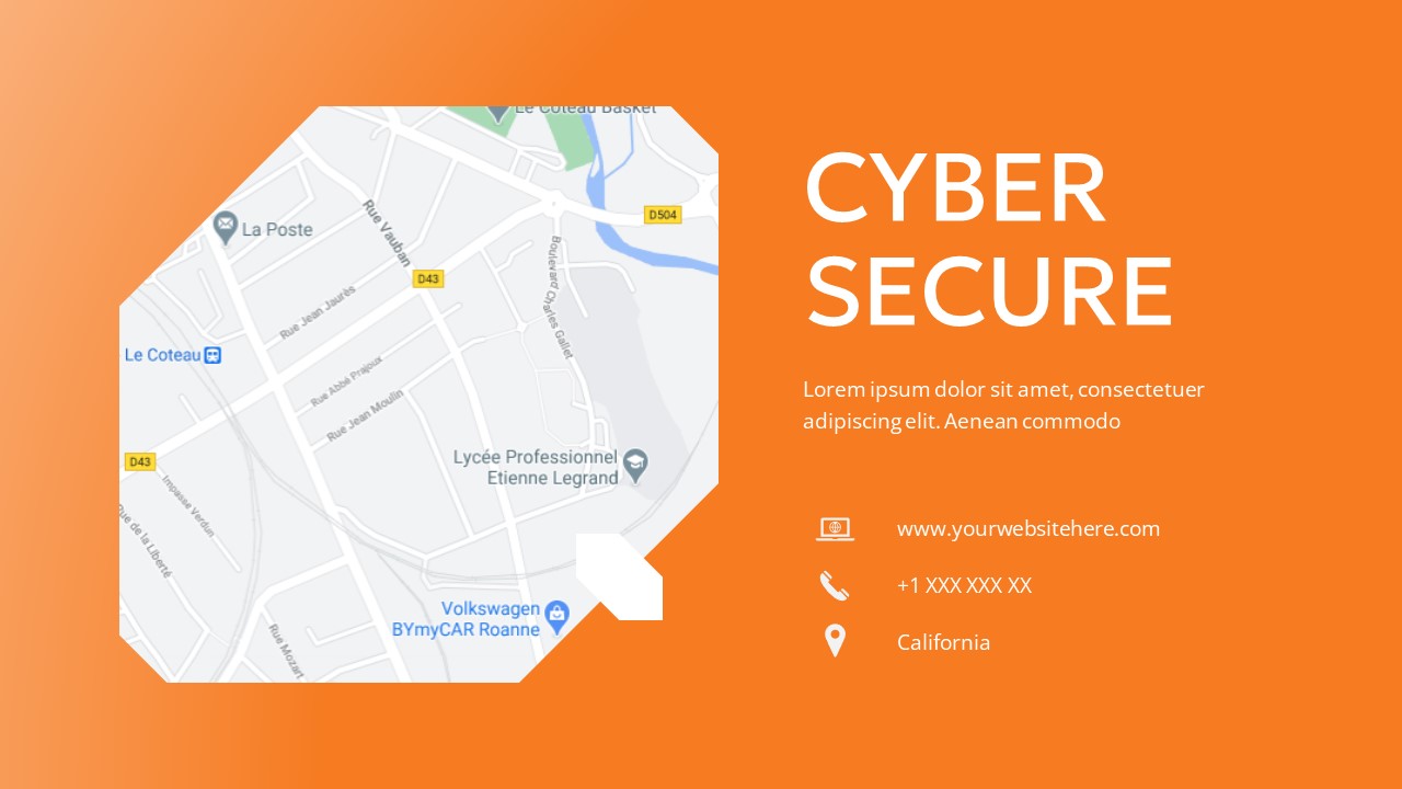 Cyber Secure Tech Google Slide Template, Presentation Templates ...