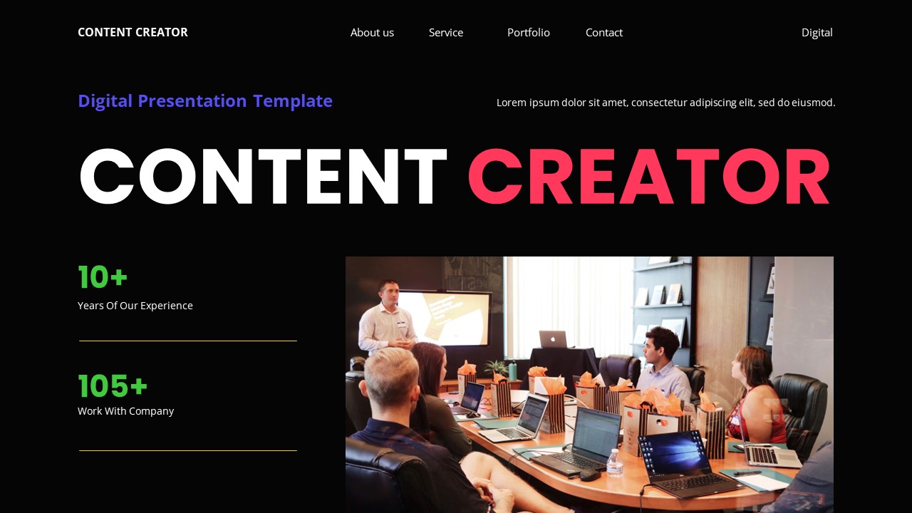 Content Creator - Digital Powerpoint Templates, Presentation Templates