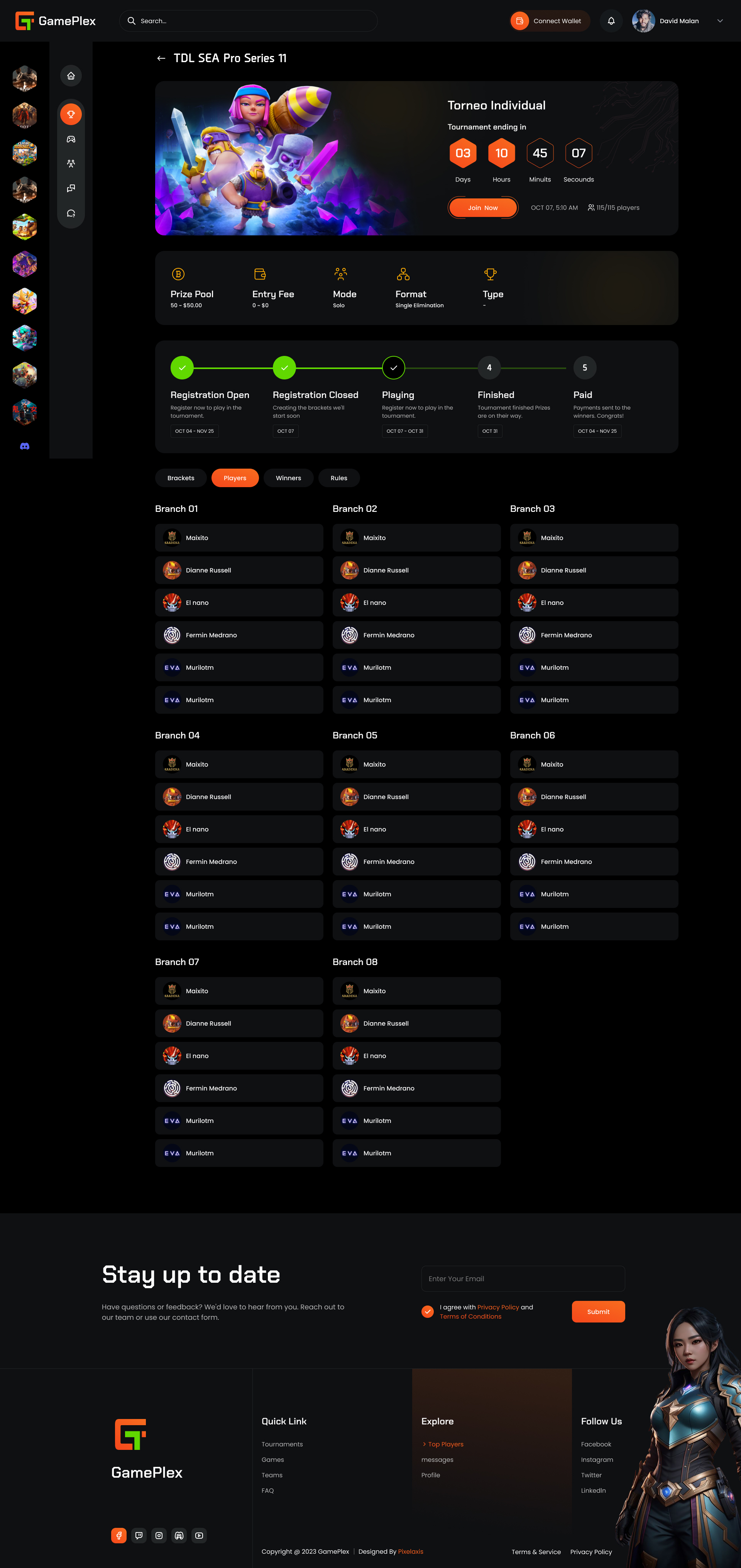 Gameplex - eSports and Gaming NFT Website Figma Template by pixelaxis