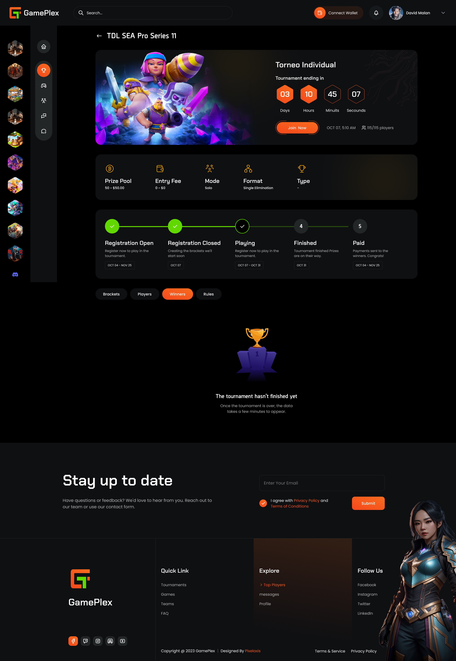 Gameplex - eSports and Gaming NFT Website Figma Template by pixelaxis