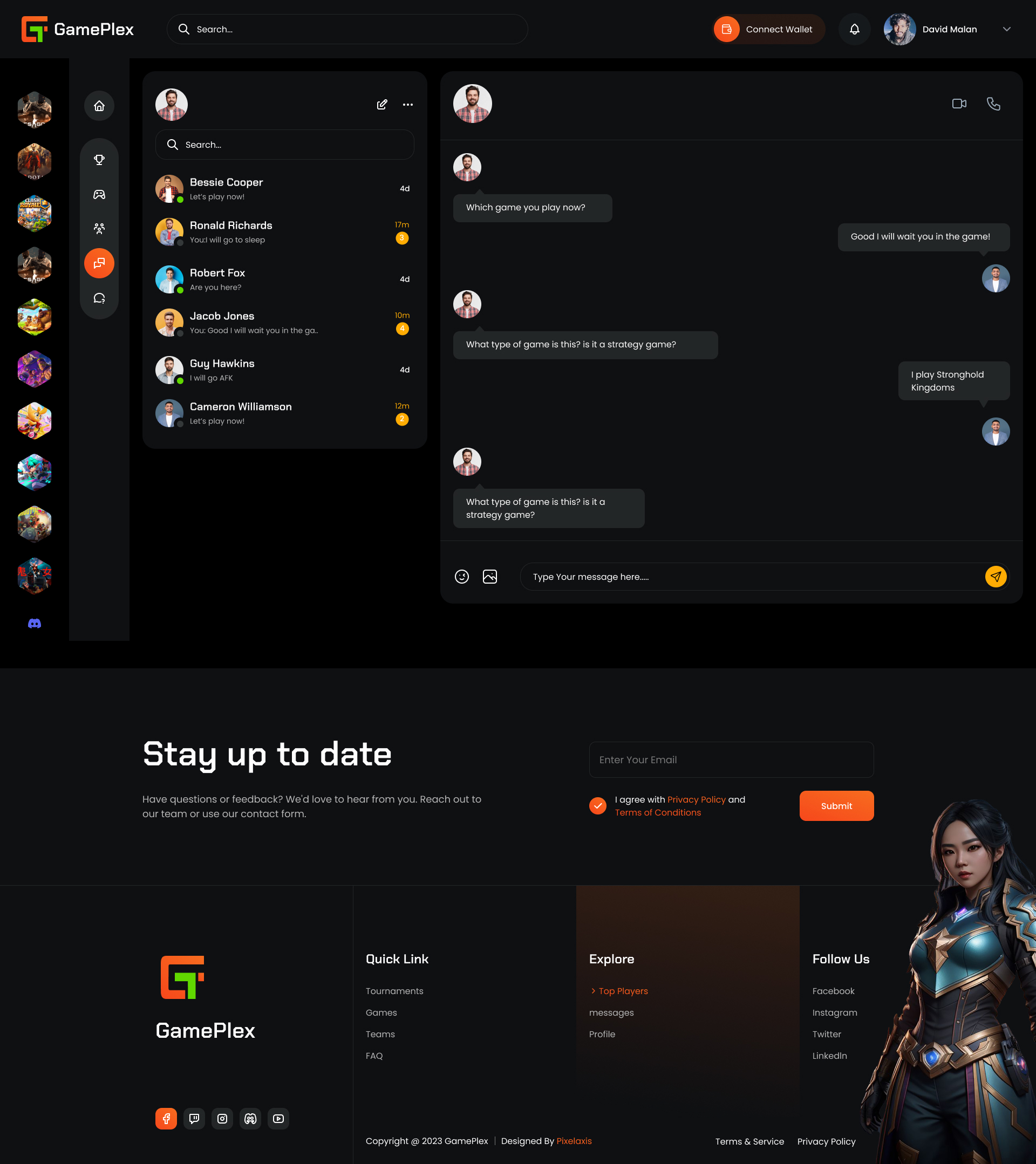Gameplex - eSports and Gaming NFT Website Figma Template by pixelaxis