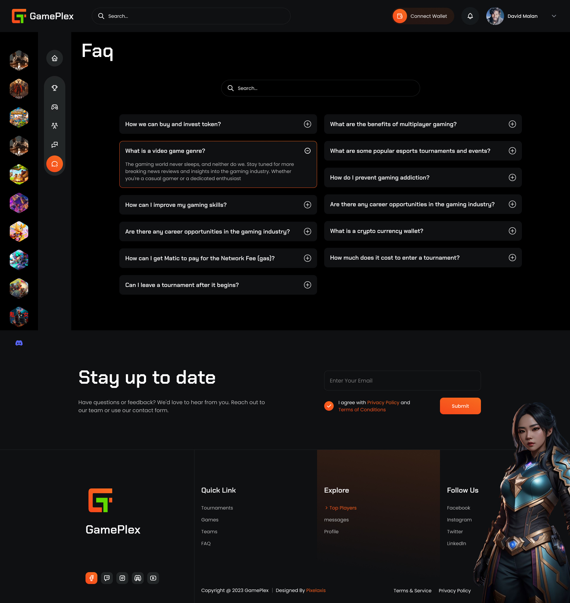 Gameplex - eSports and Gaming NFT Website Figma Template by pixelaxis
